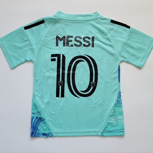 unbranded | Shirts & Tops | Messi Kids Toddler Miami Uniform Blue Green ...